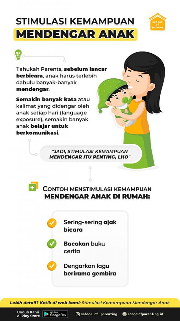 Stimulasi Kemampuan Mendengar Anak | School of Parenting